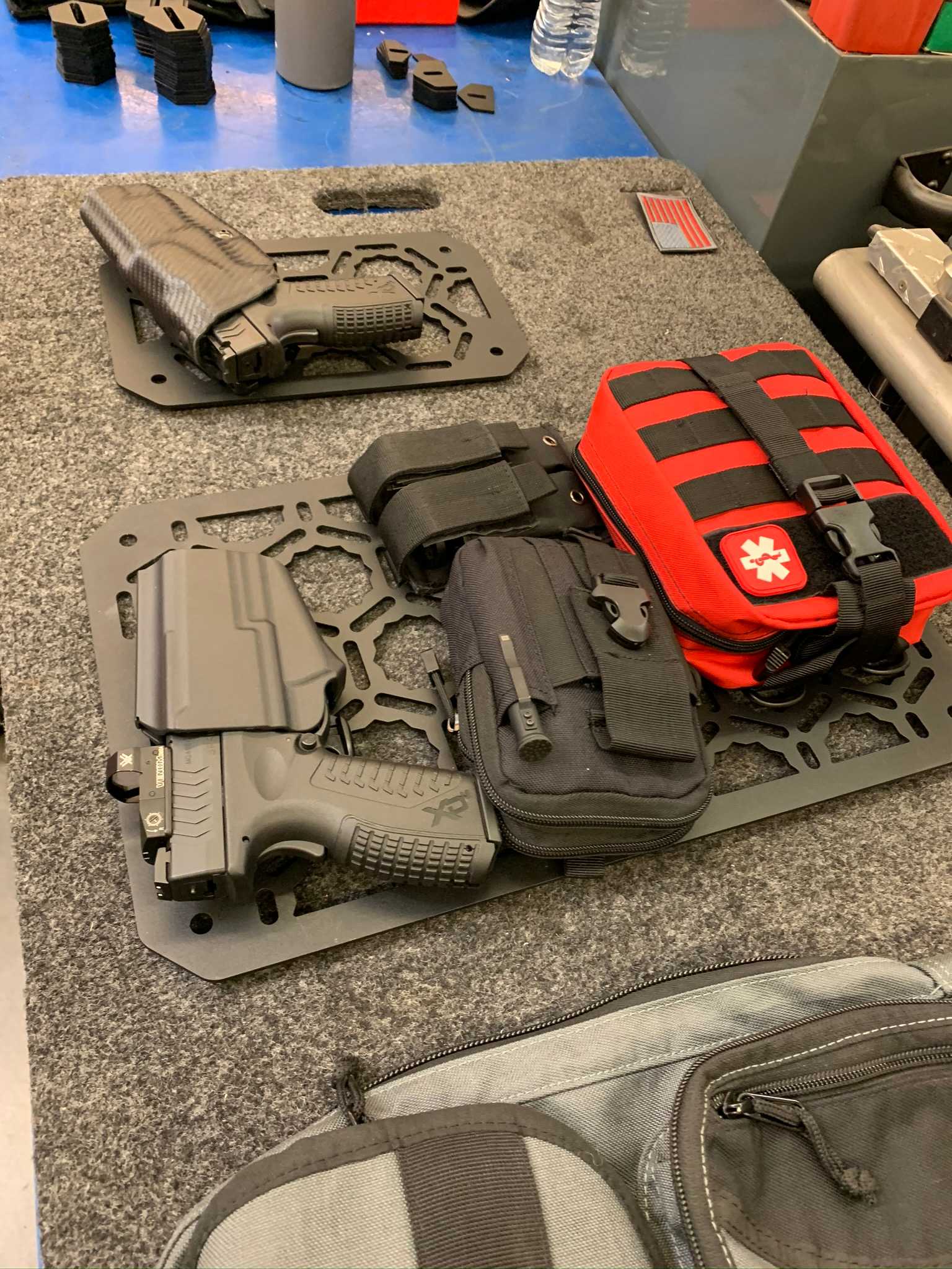 Backpack Insert Panel kit - with pistol holder, first aid kit, dual ma ...