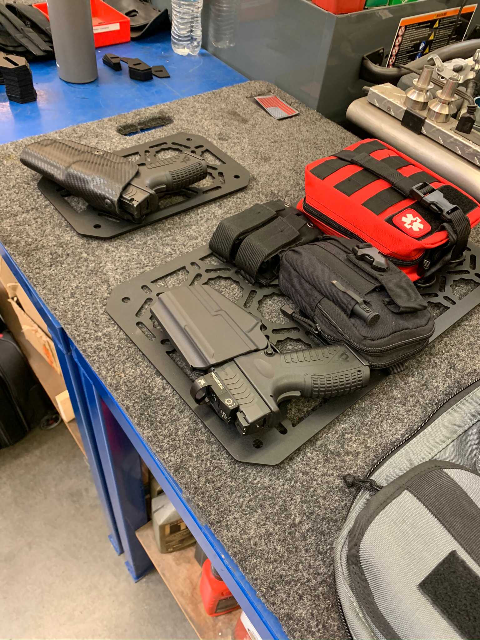 Backpack Insert Panel kit - with pistol holder, first aid kit, dual ma ...