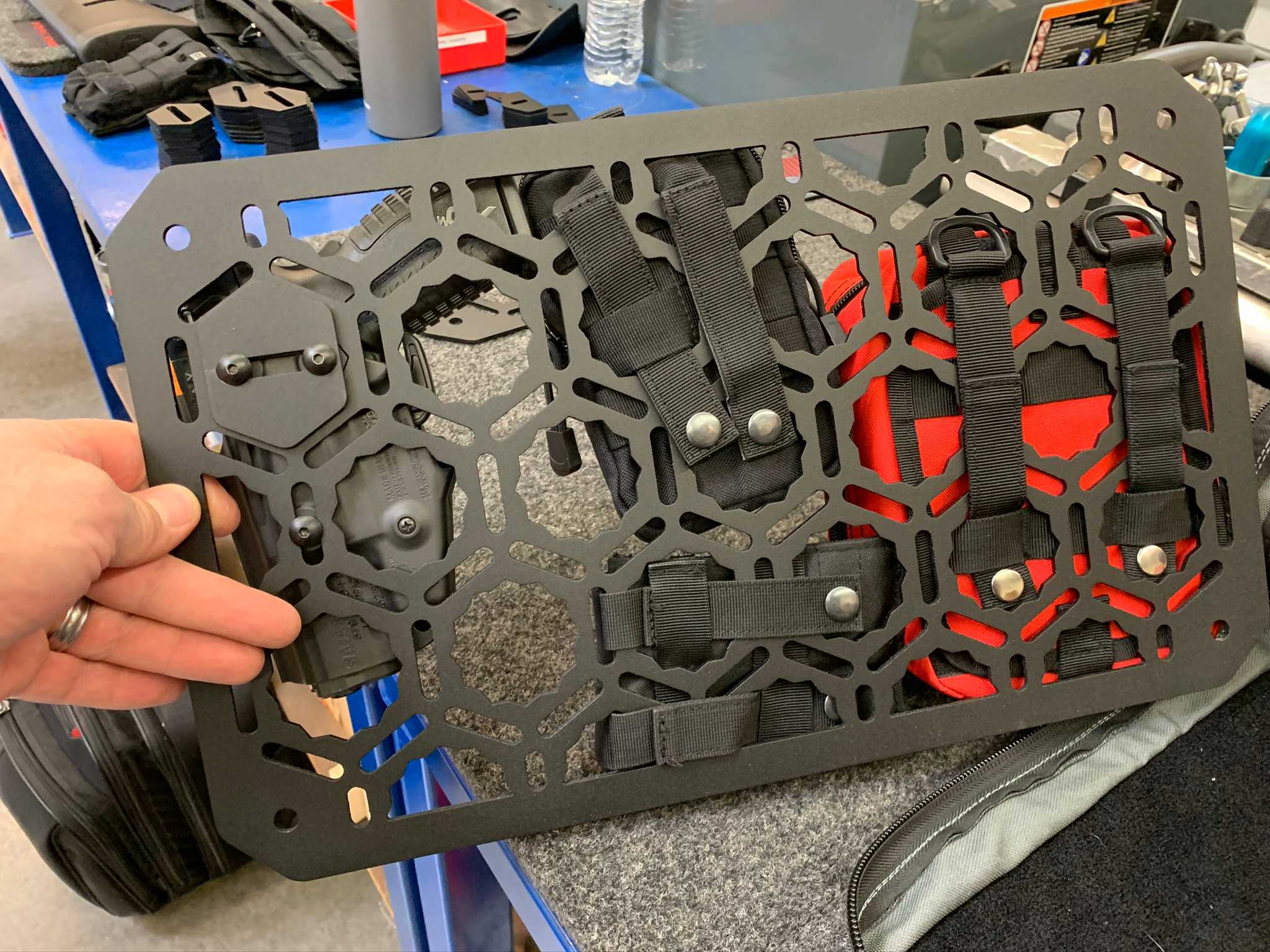 Backpack Insert Panel kit - with pistol holder, first aid kit, dual ma ...