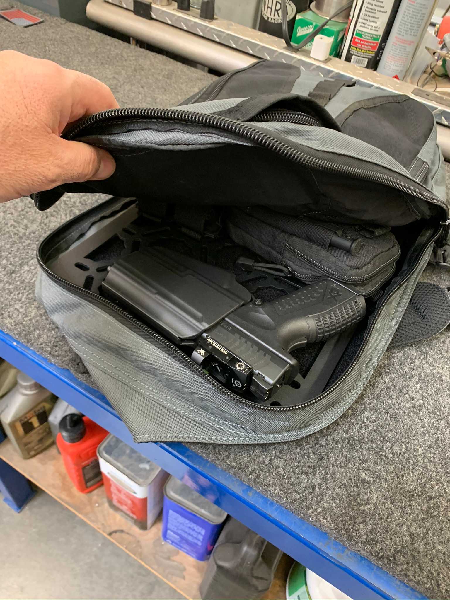 Backpack Insert Panel kit - with pistol holder, first aid kit, dual ma ...